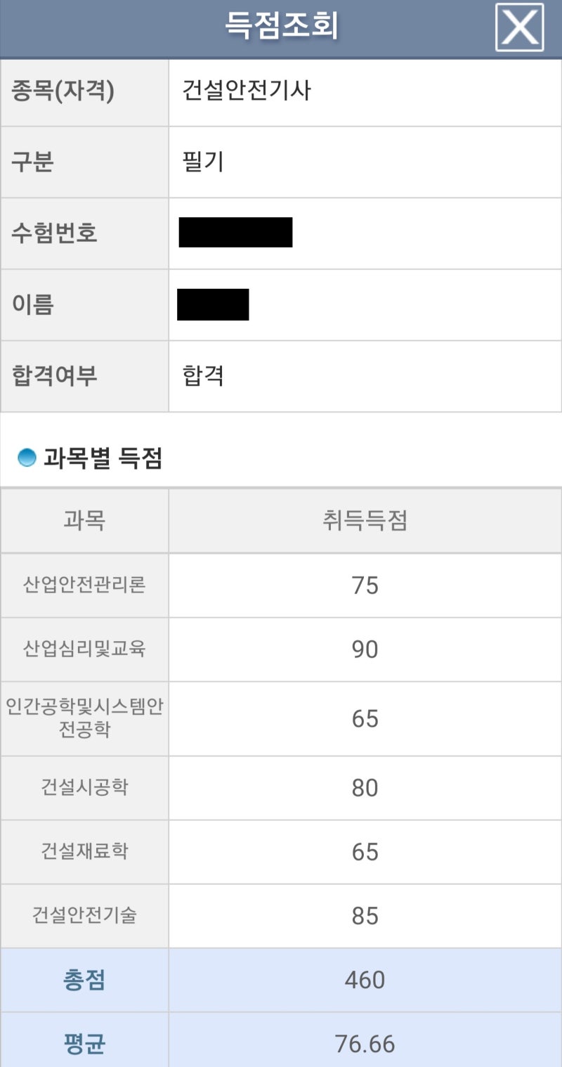2020년 4회 건설안전기사 필기 실기 합격후기독학인강x 네이버 블로그