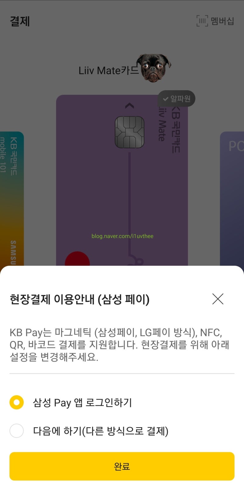 [KB국민카드] KB Pay(KB 페이)의 기능과 메뉴를 알아보자. : 네이버 블로그