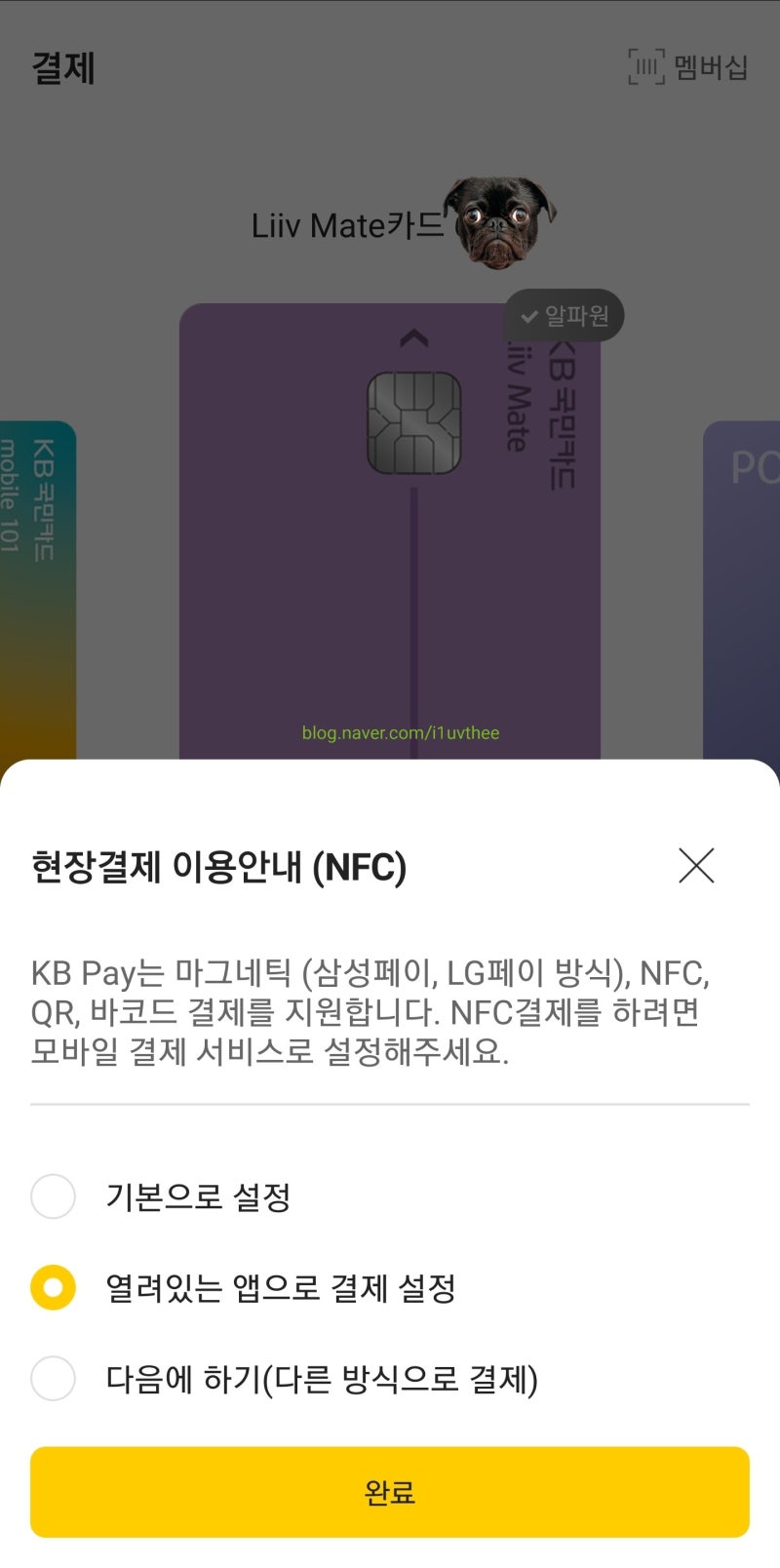 [KB국민카드] KB Pay(KB 페이)의 기능과 메뉴를 알아보자. : 네이버 블로그