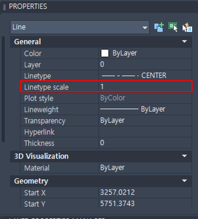 오토캐드 선종류(LineType)/선축적(LTScale) : 네이버 블로그