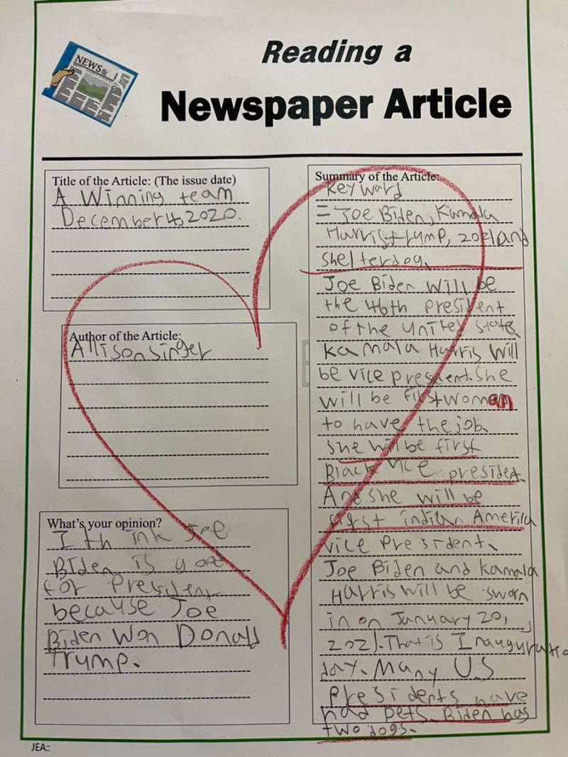 Newspaper Article Summary template for kids : 네이버 블로그