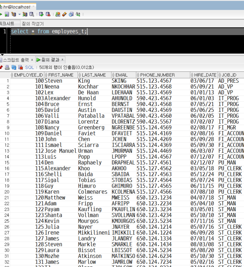 [오라클/SQL] TRUNCATE : 테이블의 모든 행(row) 데이터와 행 자체, 레코드 사용하고 있었던 저장공간도 삭제하기 ...