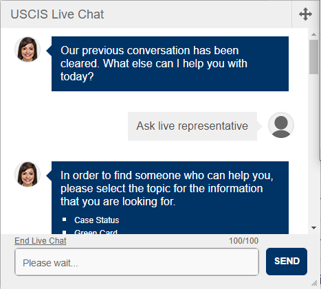 [미국 임시영주권] #2. USCIS 진행상황 알아보는법/실시간 상담원 채팅 엠마(Emma) : 네이버 블로그