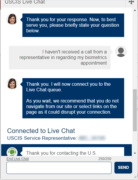 [미국 임시영주권] #2. USCIS 진행상황 알아보는법/실시간 상담원 채팅 엠마(Emma) : 네이버 블로그