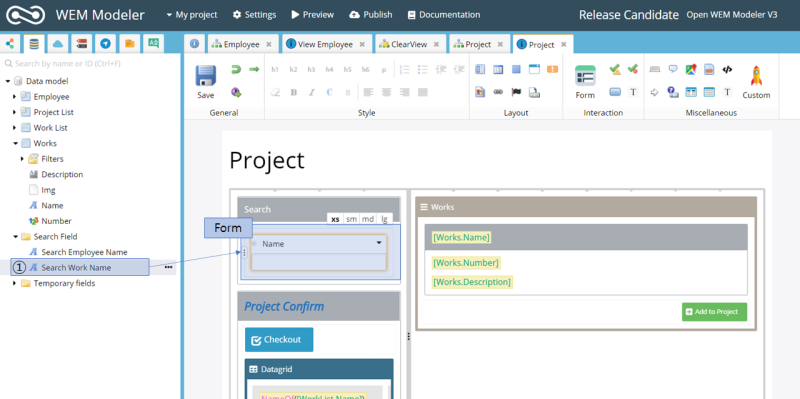 WEM Modeler : Widgets from the Layout and Interaction Tab : 네이버 블로그