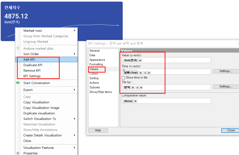 (Spotfire) Visualization Type(KPI Chart) : 네이버 블로그