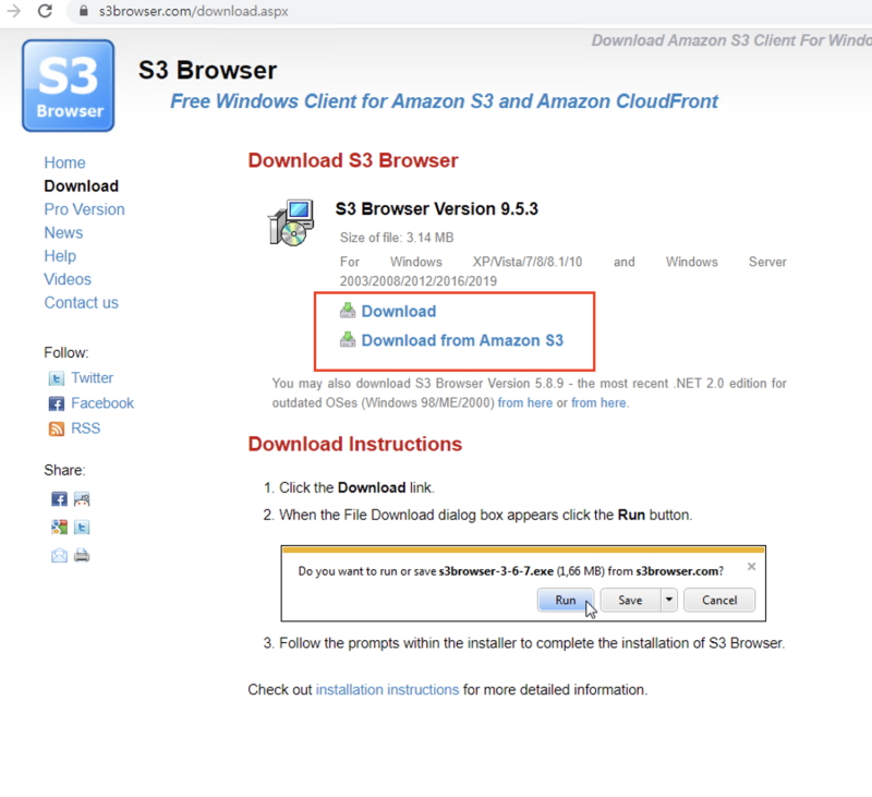 윈도우에서 aws s3 관리 : 네이버 블로그