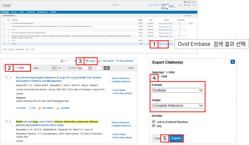 PubMed, EMBASE, Cochrane Library 검색결과 EndNote(엔드노트)로 반출하는 방법 : 네이버 블로그