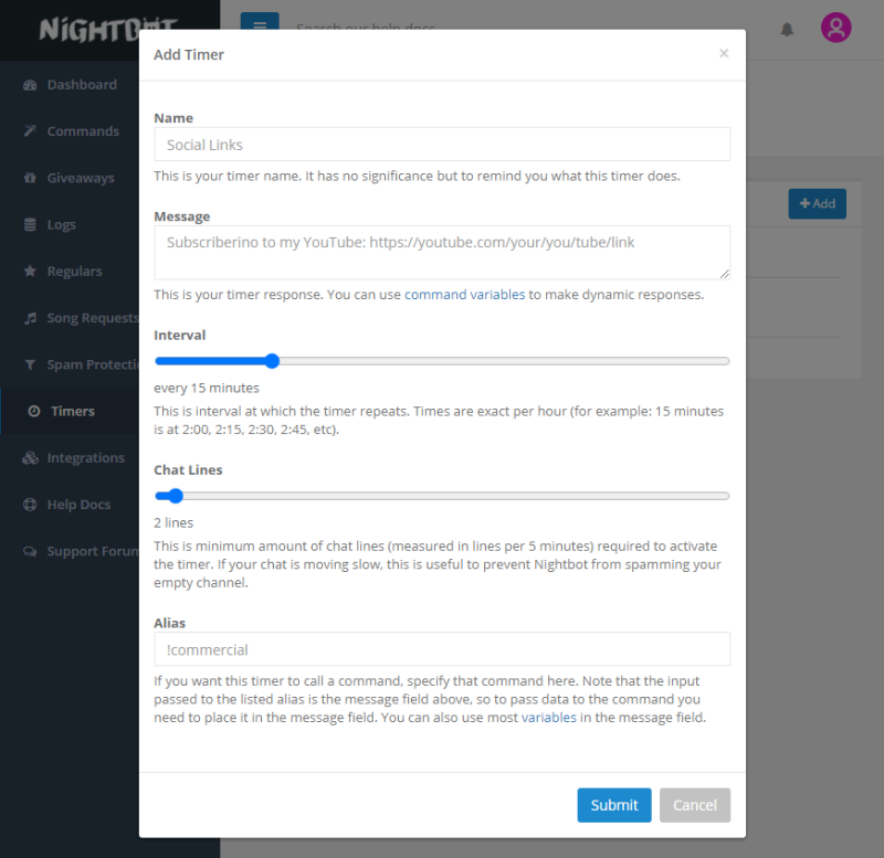 나이트봇 Nightbot 설정하는 방법 (트위치/유튜브) : 네이버 블로그