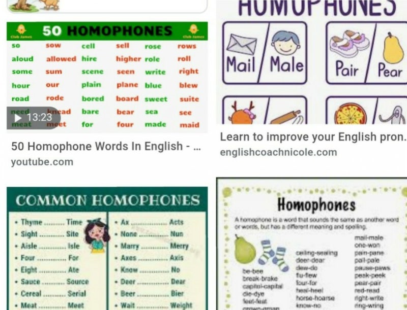 [1일1단어] homophone 이란? : 네이버 블로그