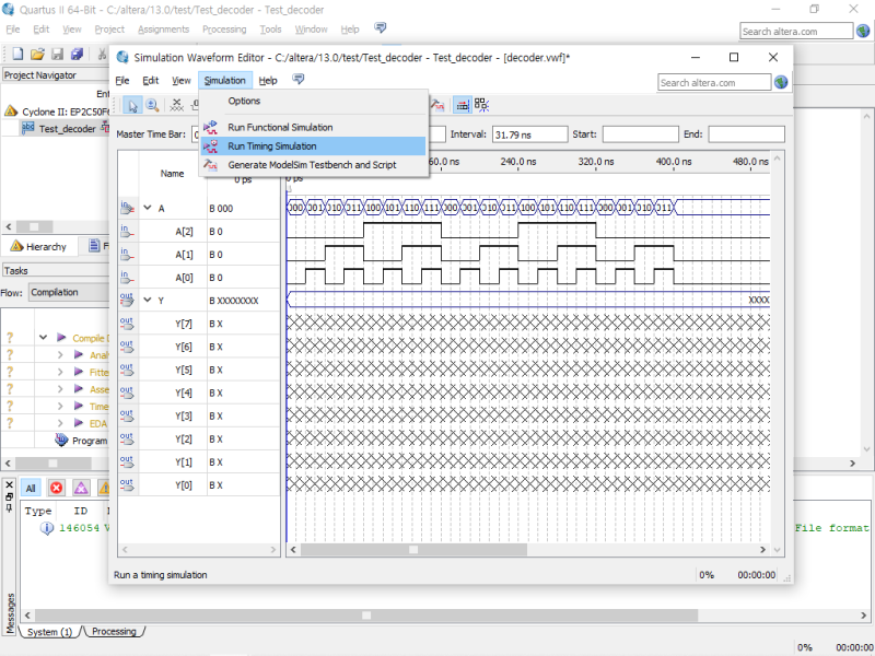 디지털 논리 설계 - 설계편6(Quartus 2 Decoder simulation) : 네이버 블로그
