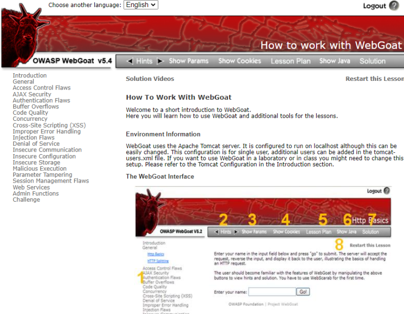 웹 모의해킹 실습 서버 [Webgoat] 소개 및 설치 방법 : 네이버 블로그