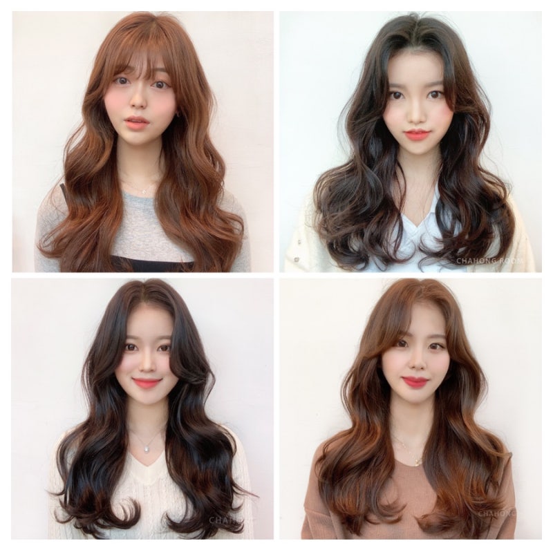 긴머리 굵은 웨이브펌 여신머리 그레이스펌 차홍룸 용산점 김다은 네이버 블로그