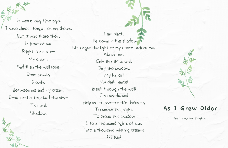 영어시 As I Grew Older By Langston Hughes : 네이버 블로그