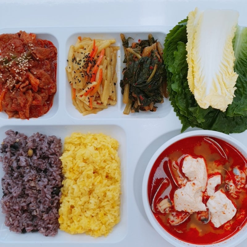 단체급식 메뉴모음 순두부찌개제육볶음카레감자채볶음 만들기구내식당 식단사진식단일기 신메뉴레시피 네이버 블로그