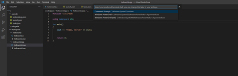 Visual Studio Code(vscode) 실행 터미널(cmd) 변경 : 네이버 블로그
