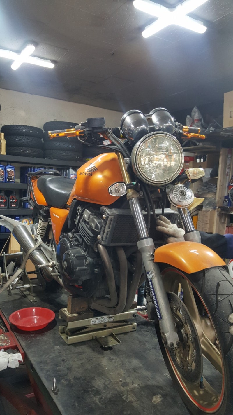 혼다 Cb400sf 전체 점검 및 정비 혼다 Cb400 프론트 포크 오버홀 부산대왕모터스 네이버 블로그