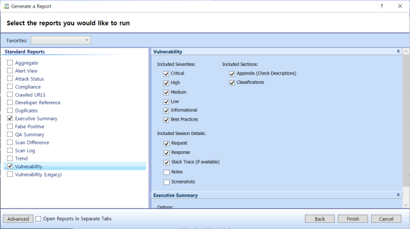 WebInspect 보고서 생성 기능 살펴보기. 유료 취약점 진단 도구 활용 이해 : 네이버 블로그