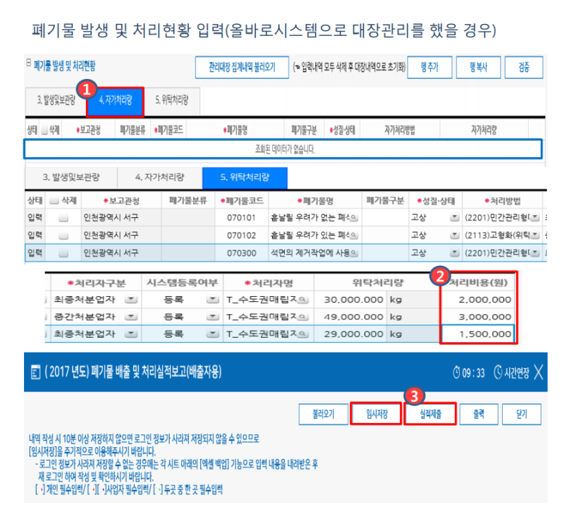 올바로 시스템 실적보고 제출방법 지정폐기물 배출자용 네이버 블로그