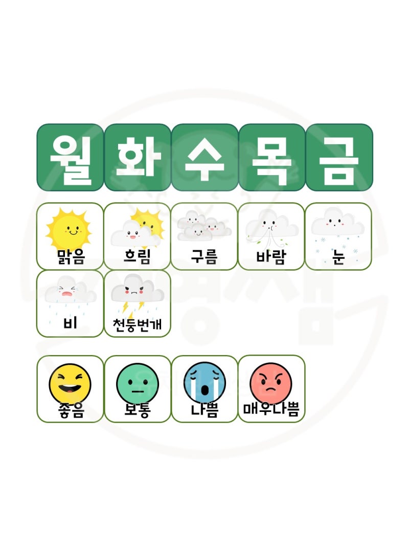 유치원어린이집 자료공유 새학기 환경구성 날짜판 미세먼지 안내판 네이버 블로그