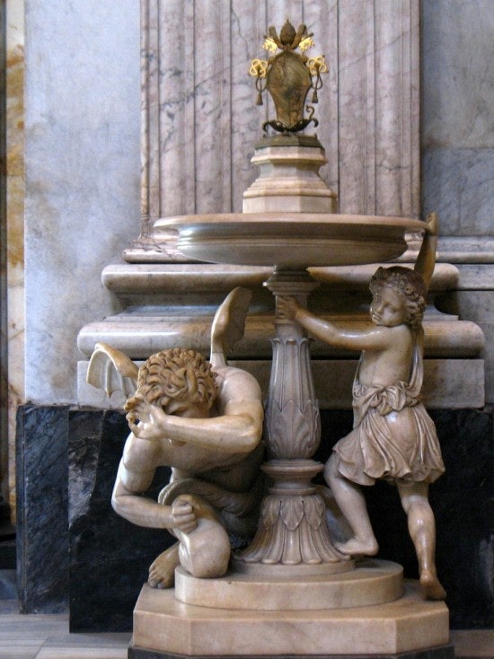 성수반(Sacrarium, 聖水盤), Basilica of Saint Paul Outside the Walls, Via ...