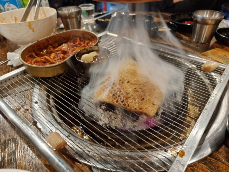 송파 문정동 맛동산 샘 단골 회식장소 삼겹살 꼬들살 뒷고기 마늘갈비 맛집 드럼통숯불구이~♡ 네이버 블로그