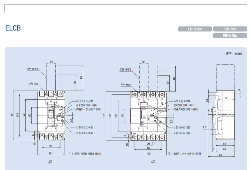 [ELCB] LS산전 배선용차단기 EBS104c 100A / ABS104c 100A 비교 / LS일렉트릭 대리점 화정산전 : 네이버 블로그