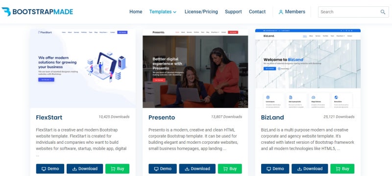 부트스트랩(Bootstrap) 테마(Theme), 템플릿(Template) 무료 사이트 : 네이버 블로그