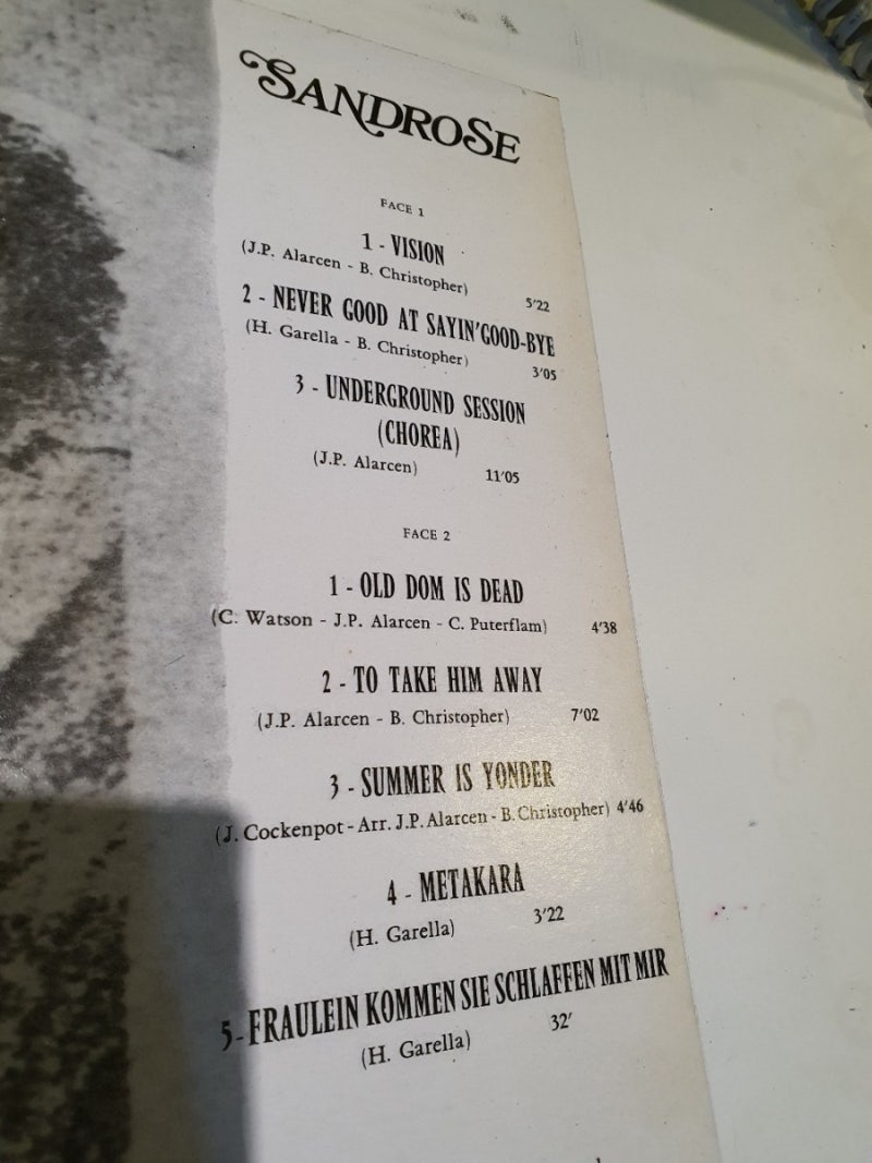 프랑스의 모래장미! 상드로제 " Sandrose " [1992년 LP] - To Take Him Away / Never Good At Saying Goodbye 듣기 ...