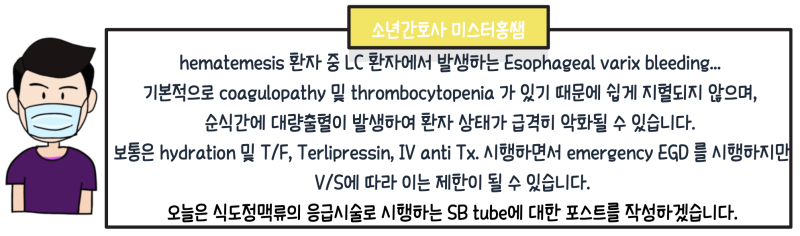 SB-tube (Sengstaken-Blakemore tube) : 네이버 블로그