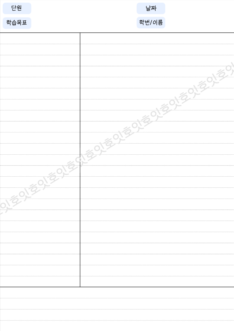 코넬 노트 Pdf 굿노트 속지 무료 공유 수업에 활용하기 네이버 블로그