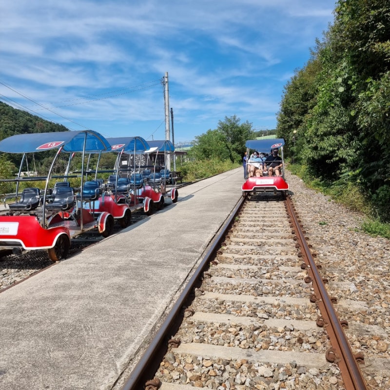 원주 레일바이크 후기 (가격, 소요시간) : 아름다운 풍경 아쉬운 소음 ㅠ : 네이버 블로그