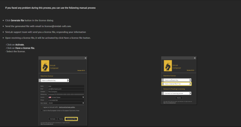 Simlab plugin/composer 라이센스 구매후 등록이 안될경우 해결책. 라이센스를 파일로 요청 : 네이버 블로그