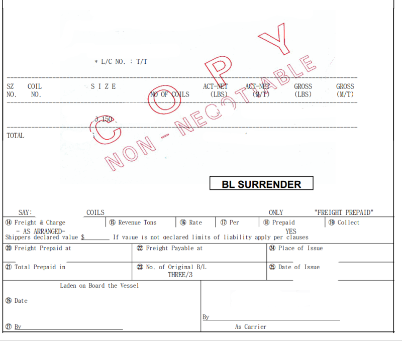 서렌더 선하증권(Surrender B/L) : 네이버 블로그