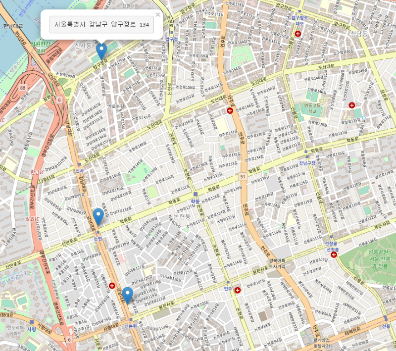 파이썬 지도 시각화 패키지-folium(2) 정보를 지도 위에 표시하기- 점(포인트)(marker) : 네이버 블로그