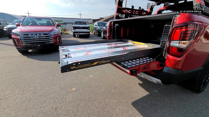 렉스턴스포츠 칸 튜닝│2022년형 신형 슬라이딩 베드 포함 롤바 커버 루프랙 바스켓 쇼바스프링 인산철배터리 200a 캘리퍼 커버 풀장착 후기│평택 에이스지프용인