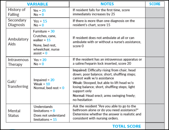 낙상사정도구(morse fall scale) 알아보기 : 네이버 블로그