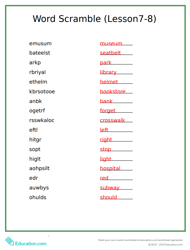 영어 학습지(워크시트) 만드는 사이트 공유, 그리고 워드스크램블(word scramble) 활동에 대하여 : 네이버 블로그
