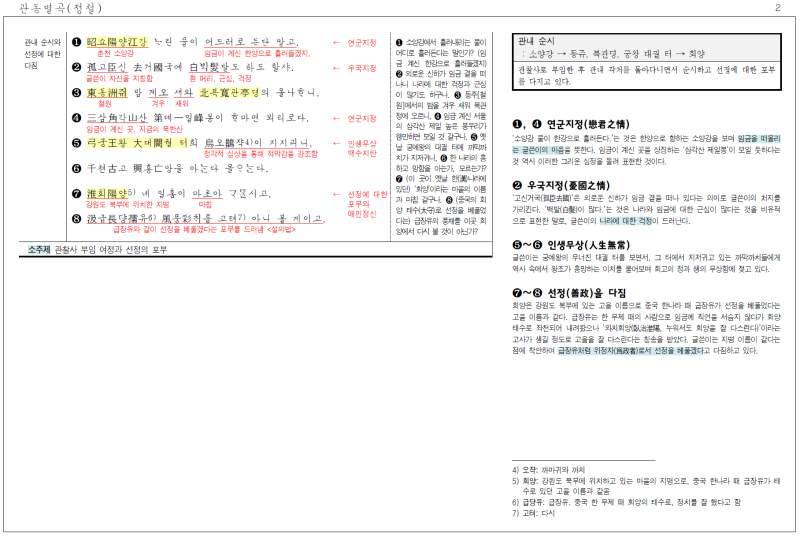 관동별곡정철 해설과 기출문제 오늘의 국어 네이버 블로그