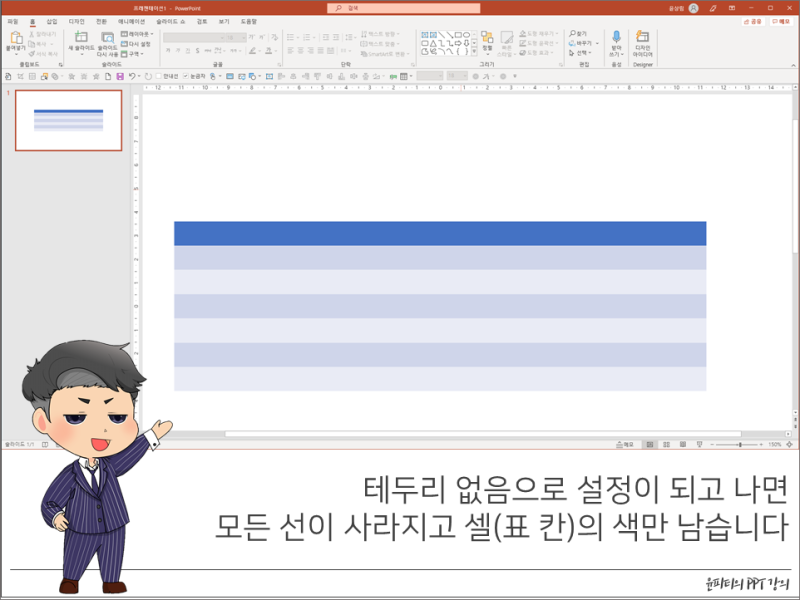 Ppt강의 파워포인트 표 깔끔하게 만드는 손쉬운 방법 네이버 블로그