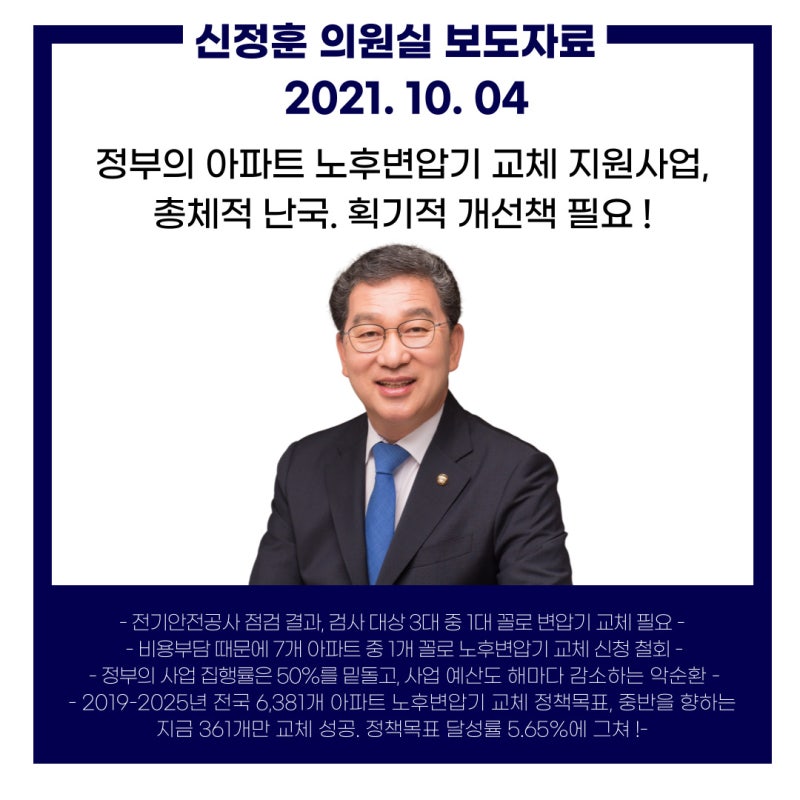 211004 정부의 아파트 노후변압기 교체 지원사업 총체적 난국 획기적 개선책 필요 네이버 블로그