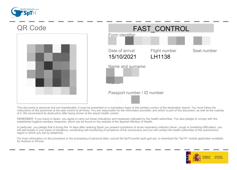 스페인 이야기 05. SpTH(Spain Travel Health) QR 코드 받기 : 네이버 블로그
