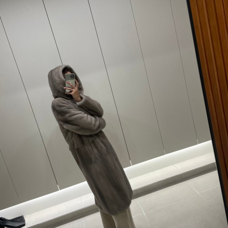 정품벨벳퍼플등급 너무가벼운 롱밍크코트 후드 휘메일 네이버 블로그