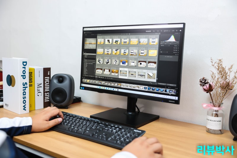 삼성 24인치 피벗모니터 F24T450 사무용으로 좋다! : 네이버 블로그