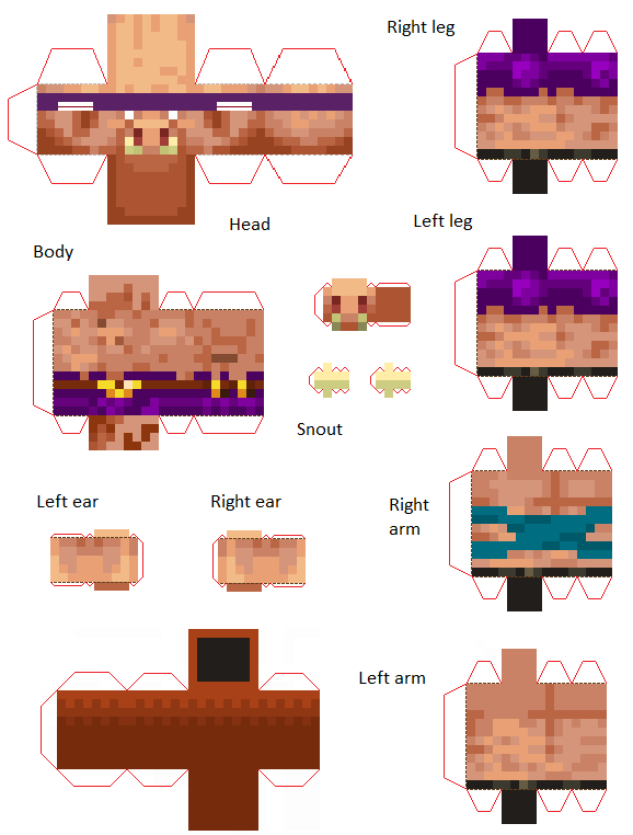 마인크래프트 던전스 종이모형 Minecraft Dungeons Flames Of The Nether 종이모형 모음 27