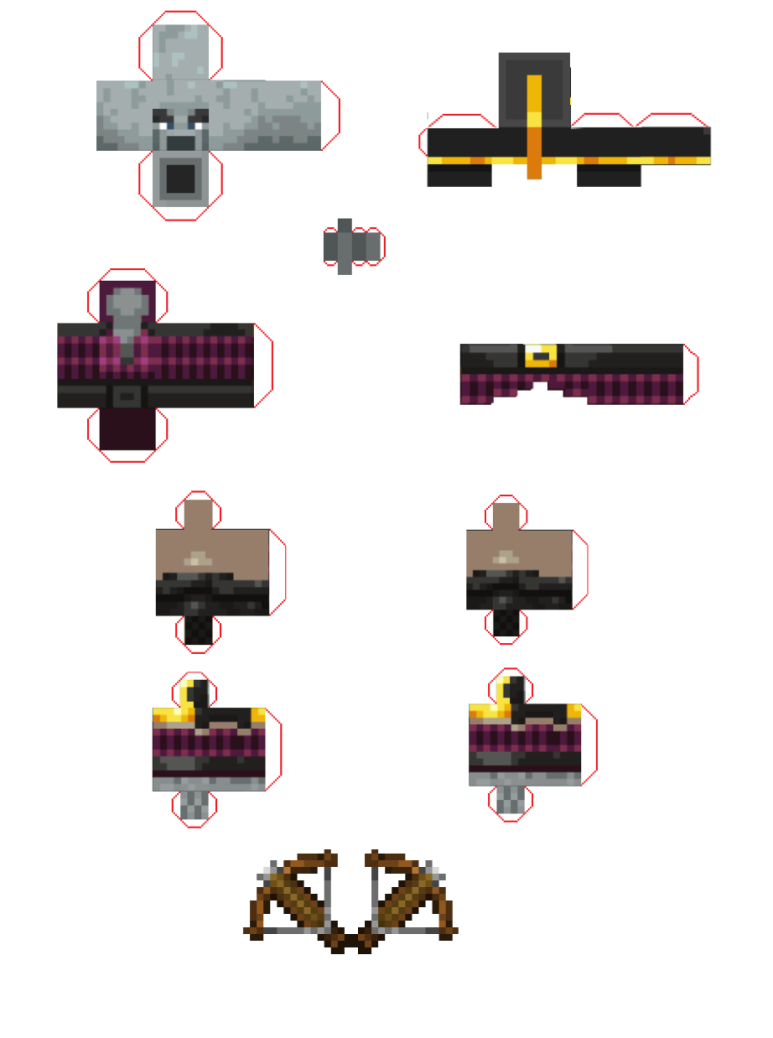 마인크래프트 던전스 종이모형 Minecraft Dungeons The Rise Of The Arch Illager 던전스