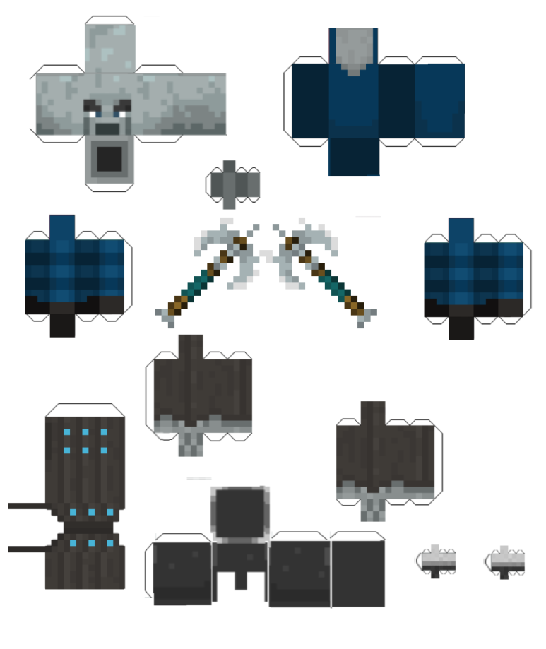 마인크래프트 던전스 종이모형 Minecraft Dungeons The Rise Of The Arch Illager 던전스