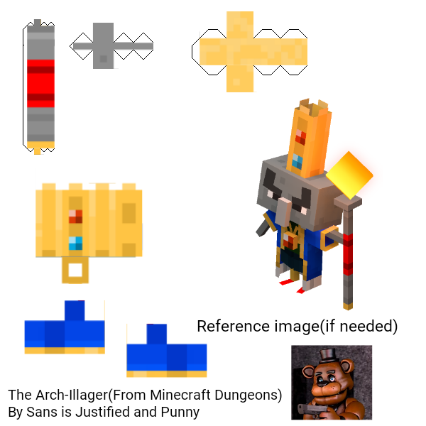 마인크래프트 던전스 종이모형 Minecraft Dungeons The Rise Of The Arch Illager 던전스