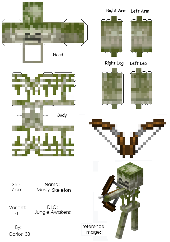 마인크래프트 던전스 종이모형 Minecraft Dungeons Jungle Awakens 종이모형 모음 23탄