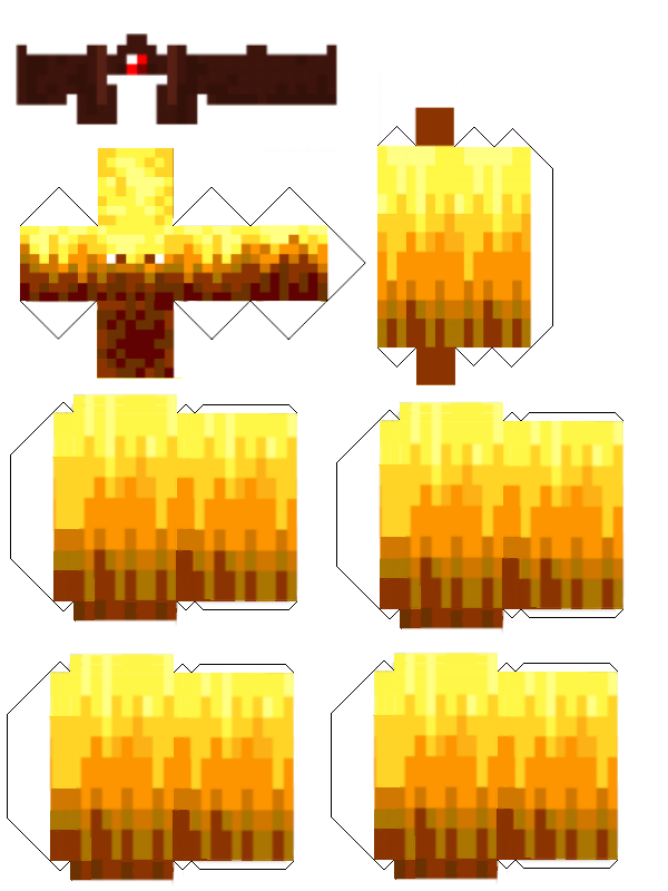 마인크래프트 던전스 종이모형 Minecraft Dungeons Flames Of The Nether 종이모형 모음 27